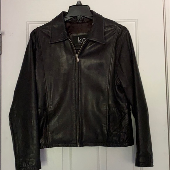 KC Collections | Jackets & Coats | Kc Collection Black Leather Jacket ...